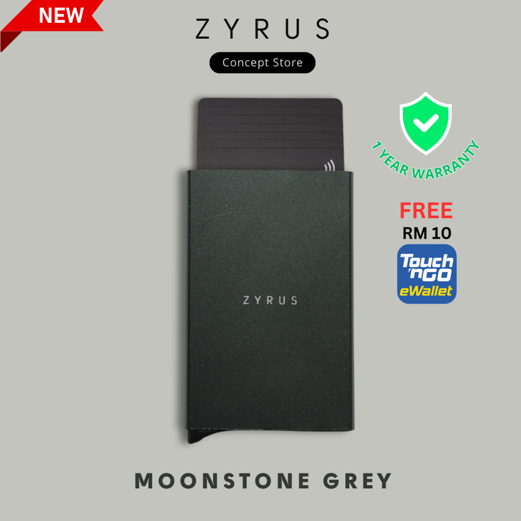 ZYRUS - Portefuellie 1.0™[Moonstone Grey] (Original card wallet, Premium card holder, For Man ...