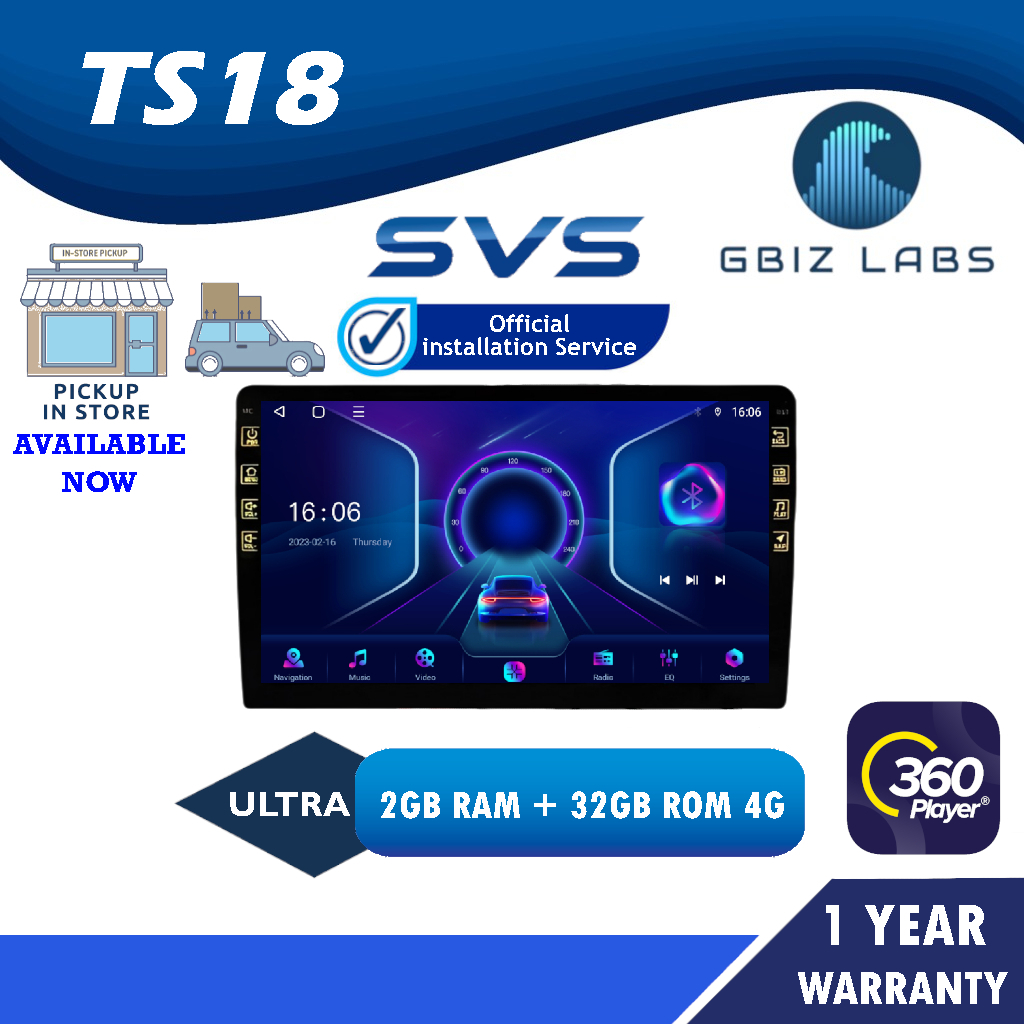 SVS ULTRA SERIES QLED TS18 2GB RAM + 32GB ROM 4G DSP 360 Cam Supported ...