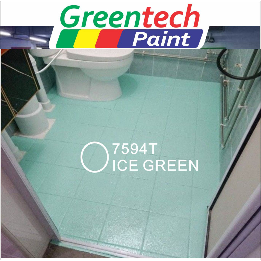 7594T ICE GREEN 🔥1L GREENTECH EPOXY FLOOR PAINT TILES FLOOR PAINT ...
