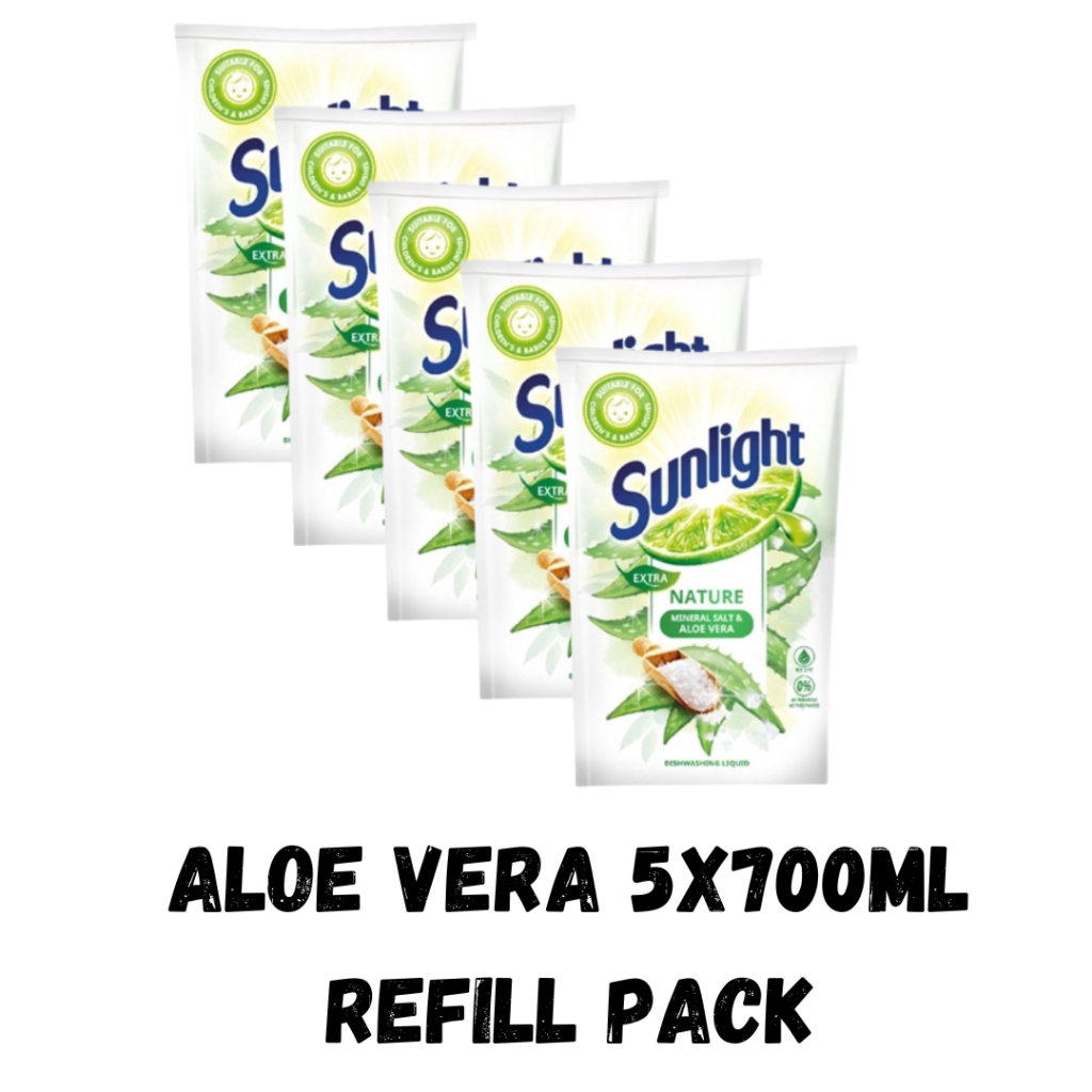 Sunlight Dishwashing Liquid Assorted Flavour Refill Pack 5x700ml ...