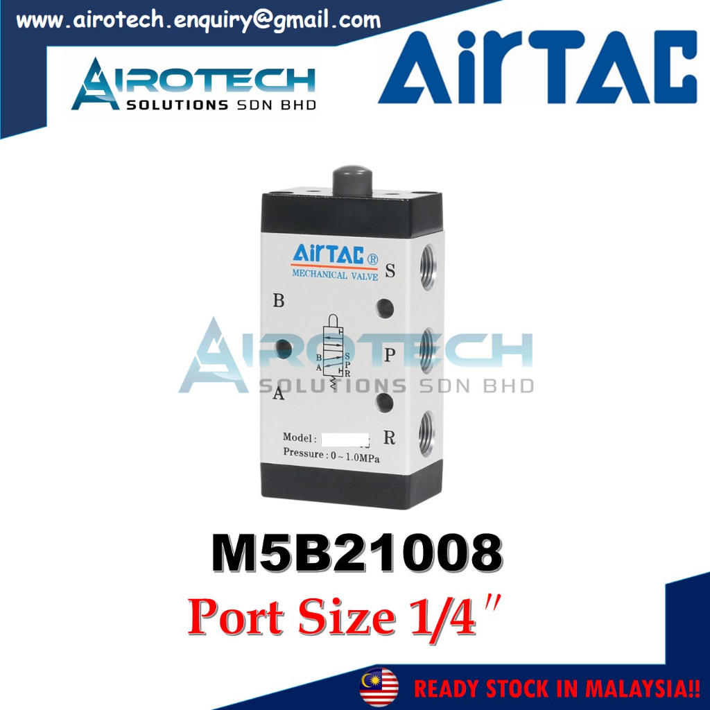 AirTAC Control Valve 5/2 way M5 Series Mechanical Valve Limit Switch ...