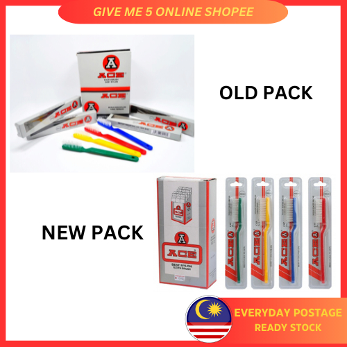 ACE TOOTHBRUSH-NYLON 12PCS/box (OLD/NEW PACK) | Shopee Malaysia