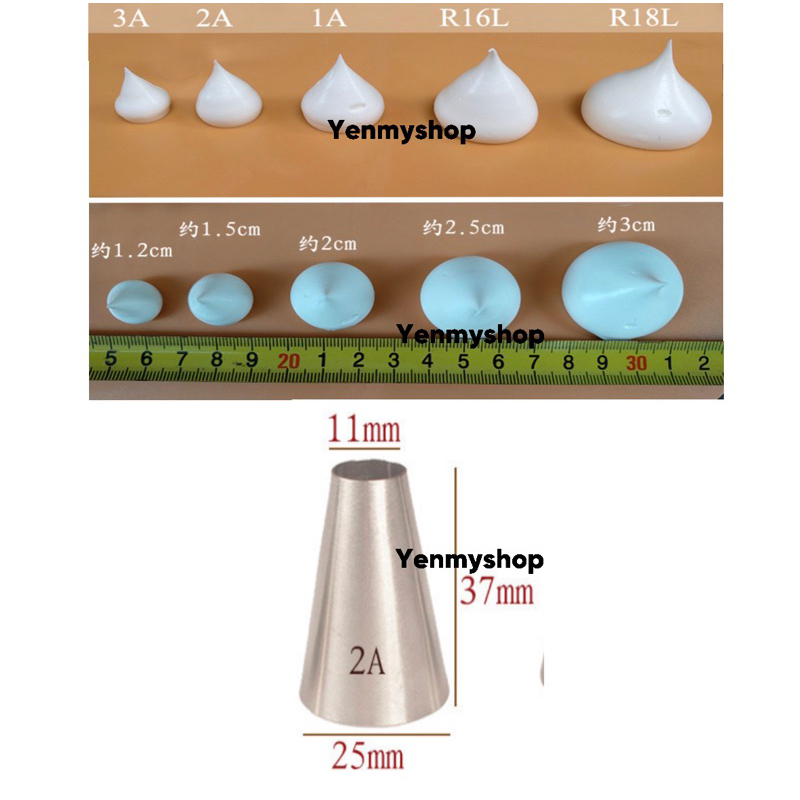 Nozzle Large Round 1A 2A 3A R16L R18L R22L Cheese Tart Buncit Piping ...