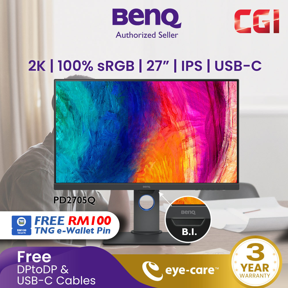 BenQ 27" PD2705Q QHD 2K sRGB HDR10 USB-C Designer Monitor | Shopee Malaysia