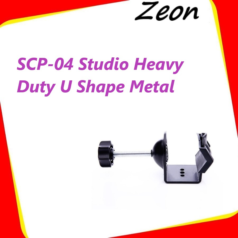 Zeon SCP-04 Studio Heavy Duty U Shape Metal C-Clamp U Clip Bracket for ...