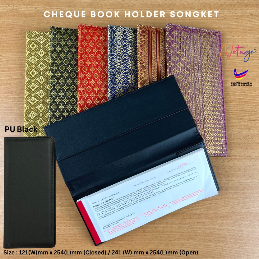 Cheque Book Holder Full Songket / Buku cek bercorak Songket Check book ...