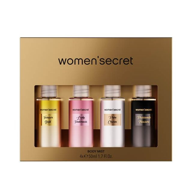 Women'secret Body Mist Coffret Metallic (4 x 50ml) YW138 | Shopee Malaysia