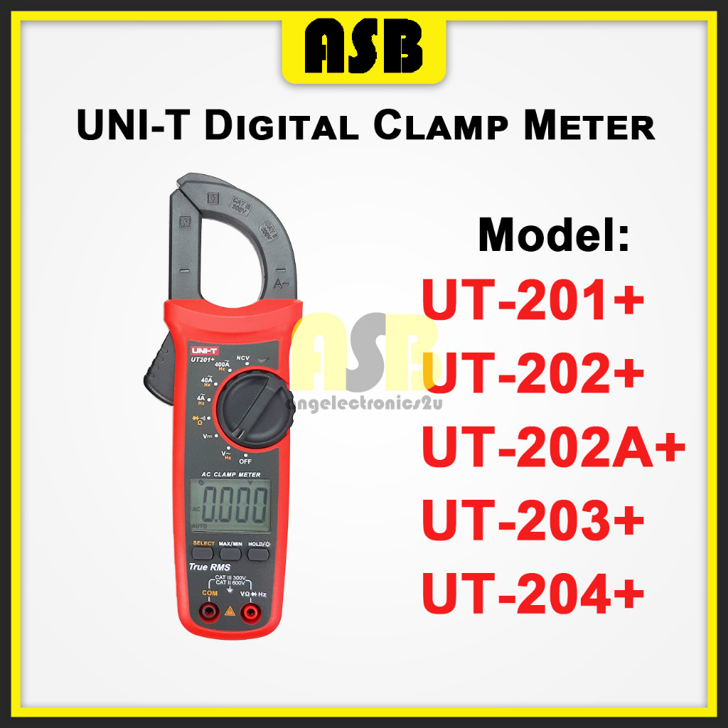 (1pc) Uni-T UT 200+ Series 400-600A Digital Clamp Meter ( UT 201+ / UT ...