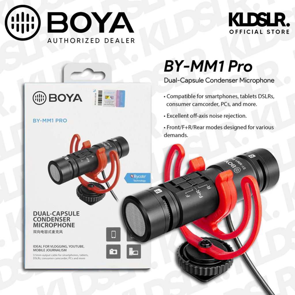 Boya BY-MM1 Pro / BYMM1 / MM1 Pro Pro Dual-Capsule Condenser Microphone ...