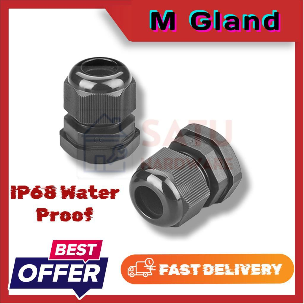 M Cable Gland White & Black Waterproof Connector M10 M12 M14 M16 M18 ...