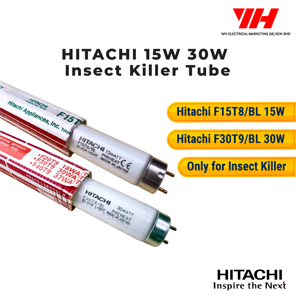HITACHI Insect Killer Tube (15W x 1.5FT/30W x 3FT) (F15T8/BL , F30T9/BL) (5PCS) | Shopee Malaysia