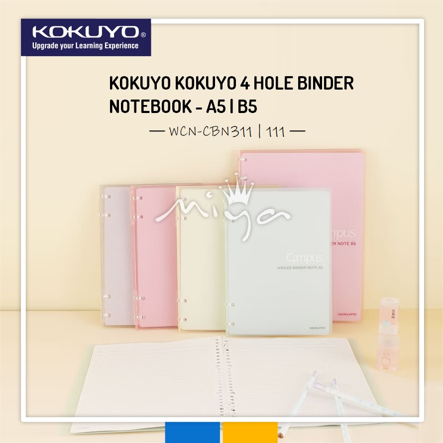 KOKUYO 4 HOLES 2X2 ULTRA SLIM BINDER NOTEBOOK - A5 | B5 | Shopee Malaysia
