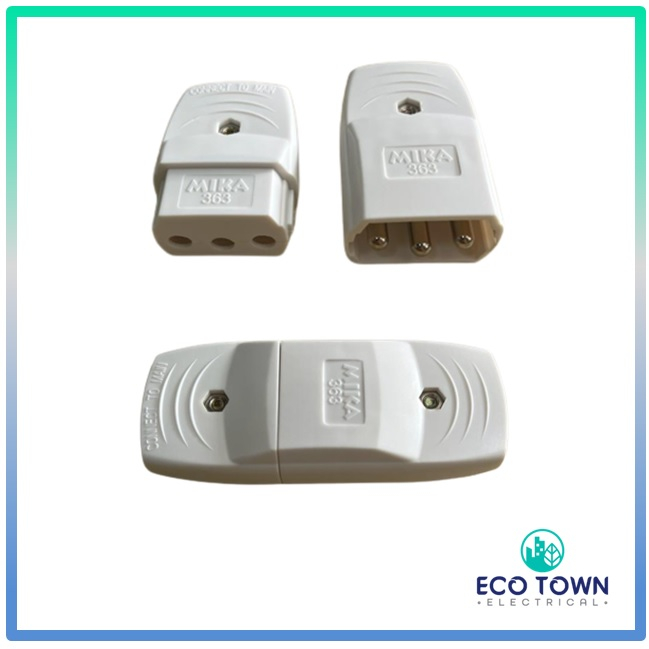 3 Pin 16A Plug & Socket in 1 Set (White) BS5733 | Shopee Malaysia