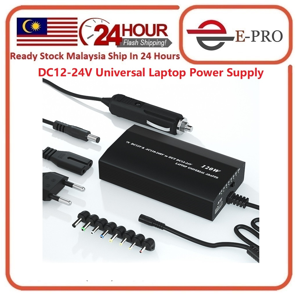 120W Home/Car Use Universal Notebook Power Adapter Laptop Power Supply ...