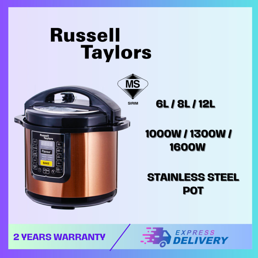 RUSSELL TAYLOR PRESSURE COOKER 6L / 8L / 12L ( PC-60 / PC-80 / PC-12) | Shopee Malaysia