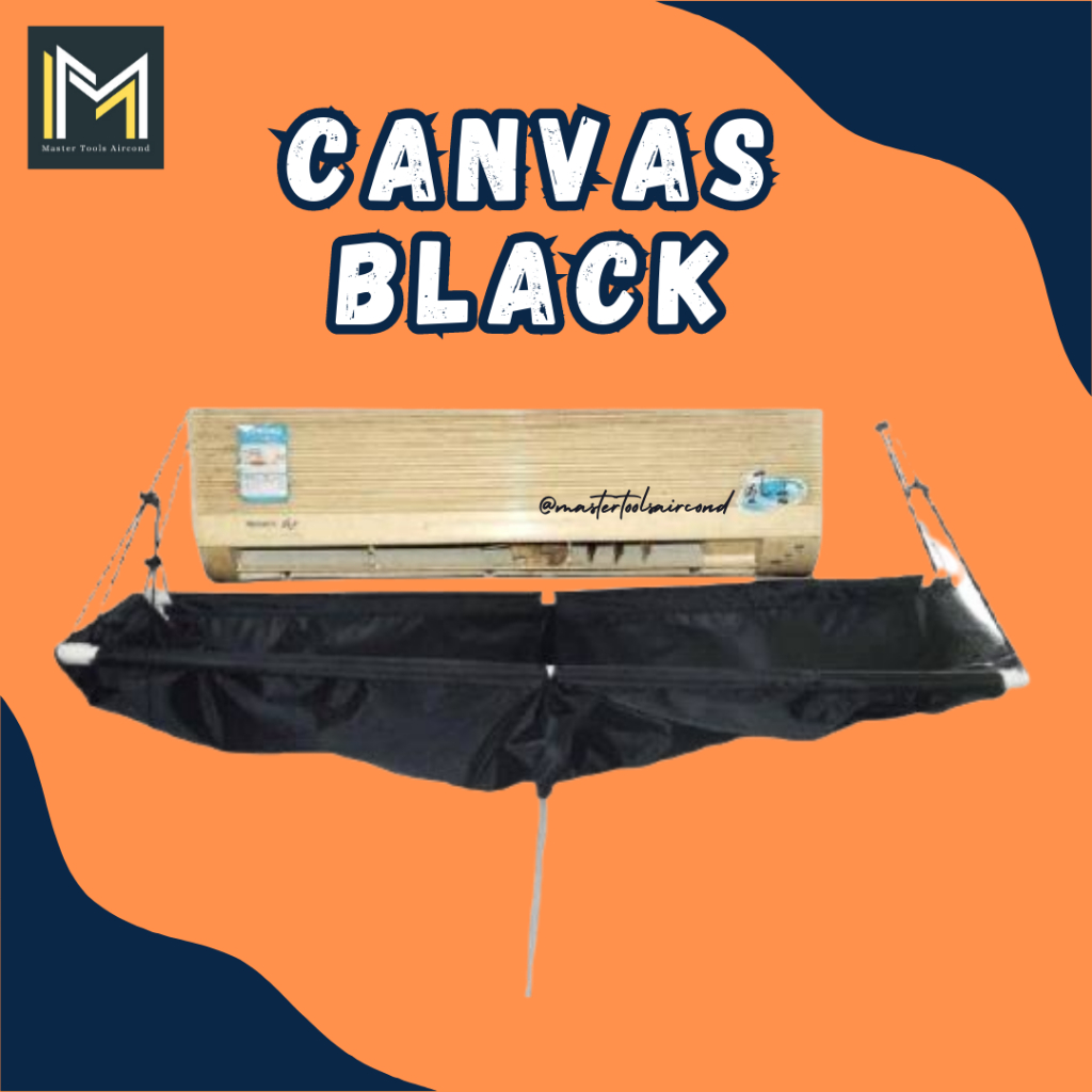 Canvas Aircond Cleaning Canvas Black Cover Split type Kanvas Aircond ...
