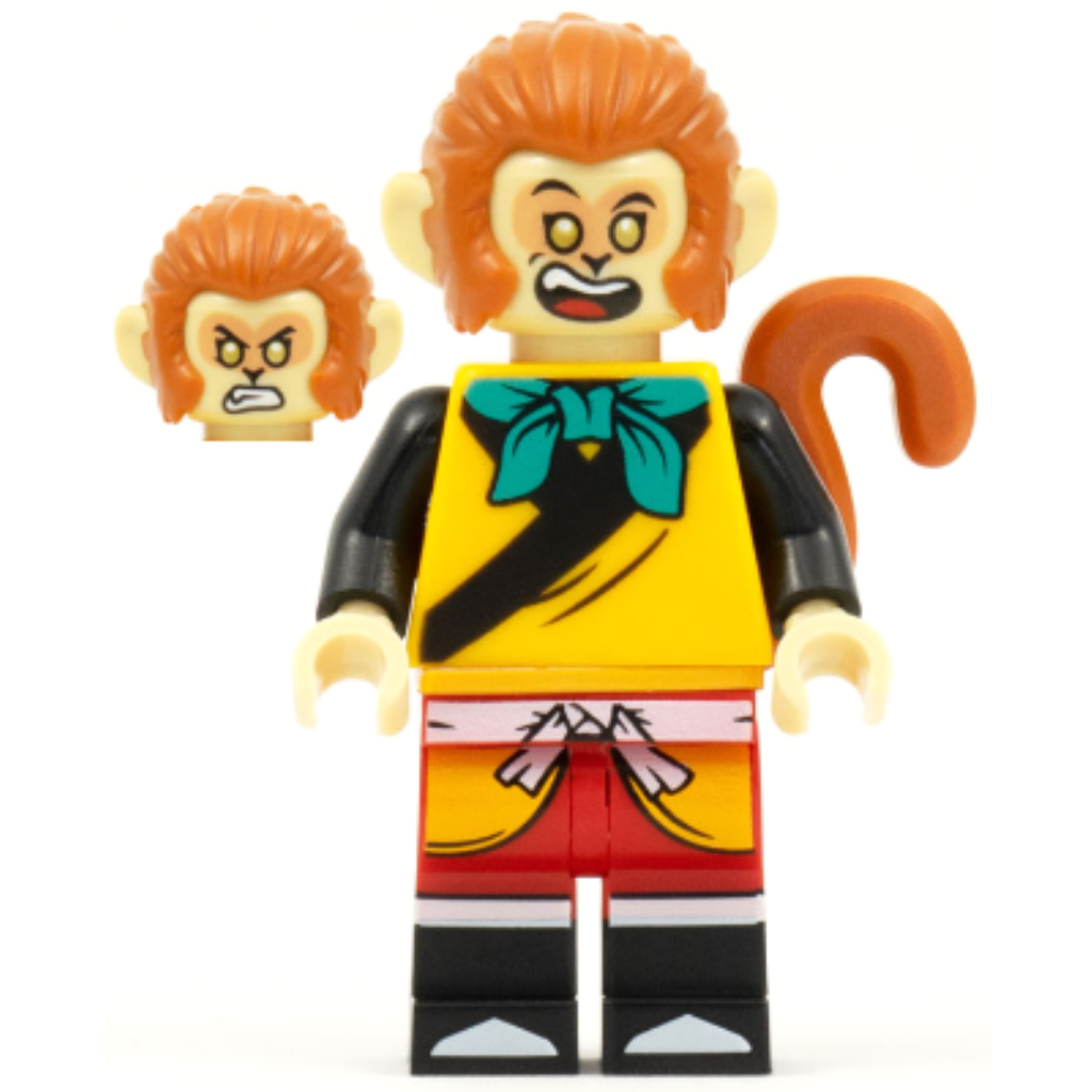 LEGO MINIFIGURE mk033 Monkie Kid Monkey King - Bright Light Orange Robe ...