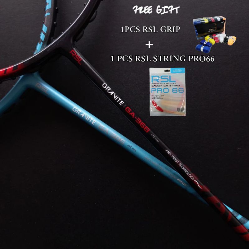 RSL Racket GRAVITE GA-368 / GA386 Badminton Racket 4U (READY STOCK ...