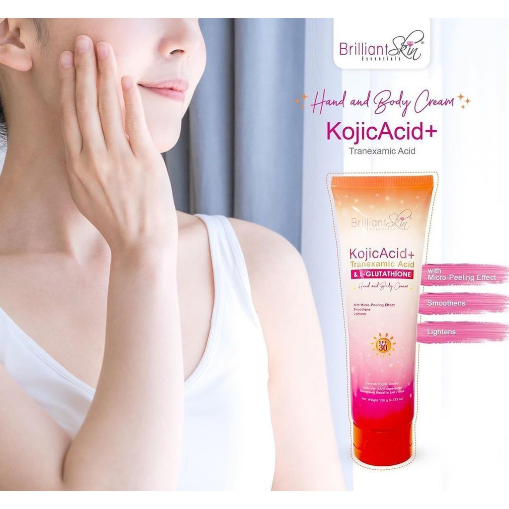Original Brilliant Skin Kojic Acid + Tranexamic & L-Glutathione hand ...