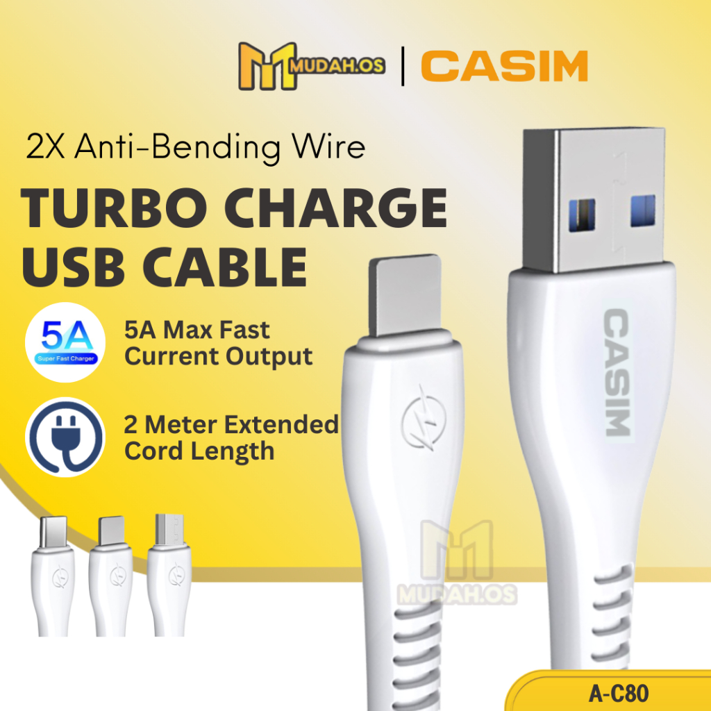 CASIM Cable Fast Charging Cable 5A Cable VOOC Cable USB Type C Cable ...