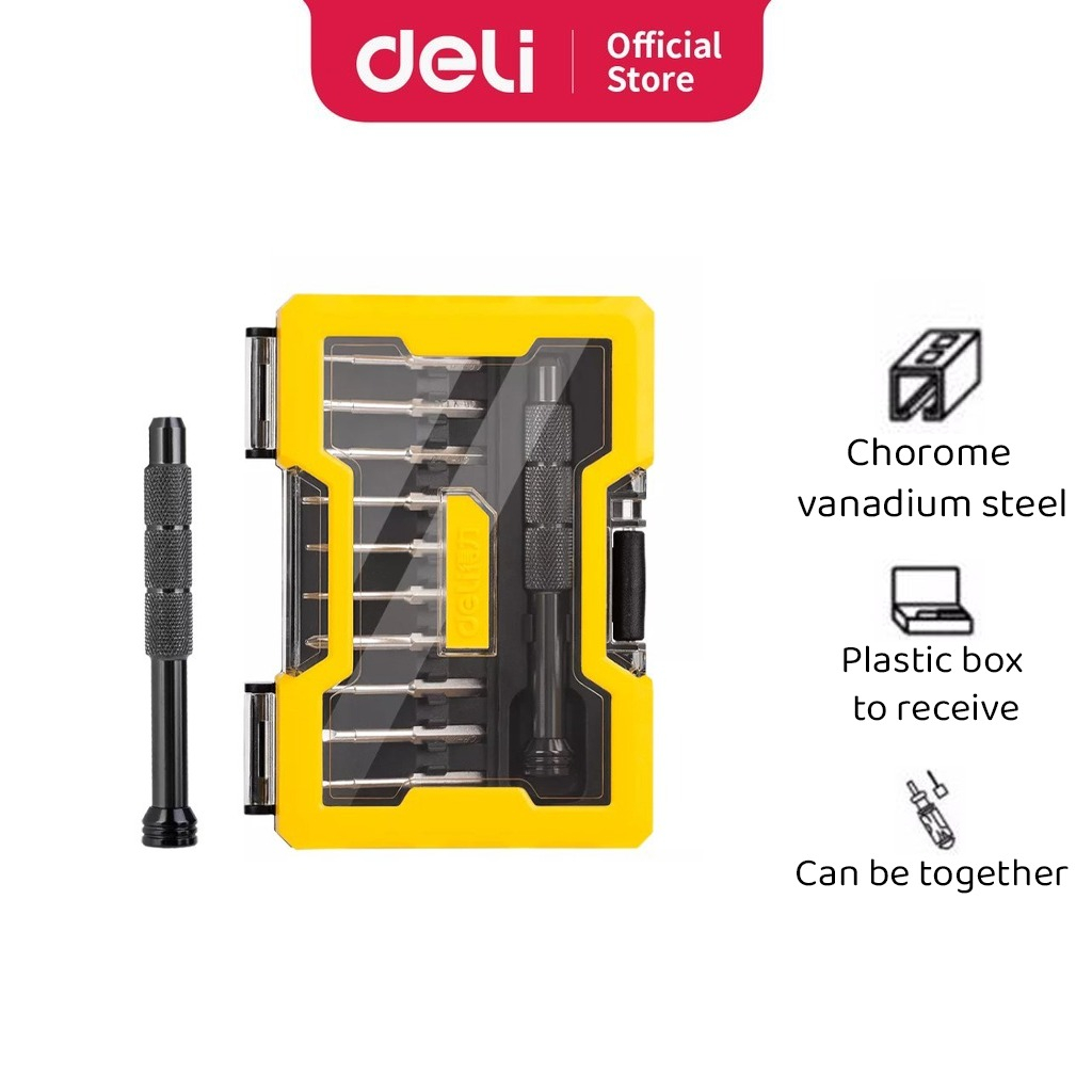 Deli Tools DL240011L Precision Screwdriver Sets Chrome Vanadium Steel ...