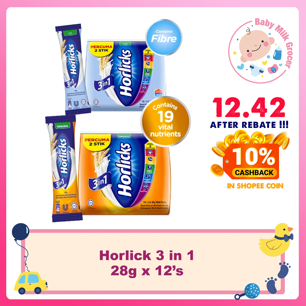 Horlick 3 in 1 (Original / Lite) | Shopee Malaysia