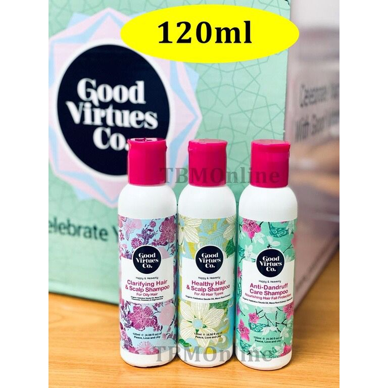 Good Virtues Co. [GVC] Hair Shampoo 120ml - Clarifying Oily/ Anti-Dandruff Hair Fall/ Healthy ...