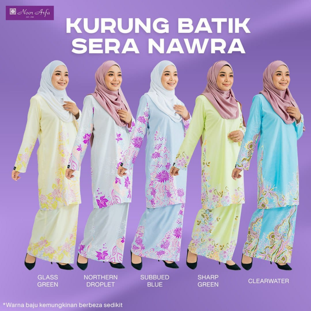Noor Arfa - Kurung Moden Sera Nawra | Exclusive Printed Batik | Shopee ...