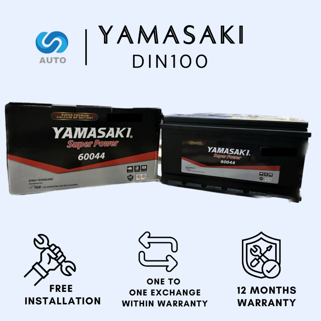 Yamasaki Super Power DIN100 (60044) Car Battery | Shopee Malaysia