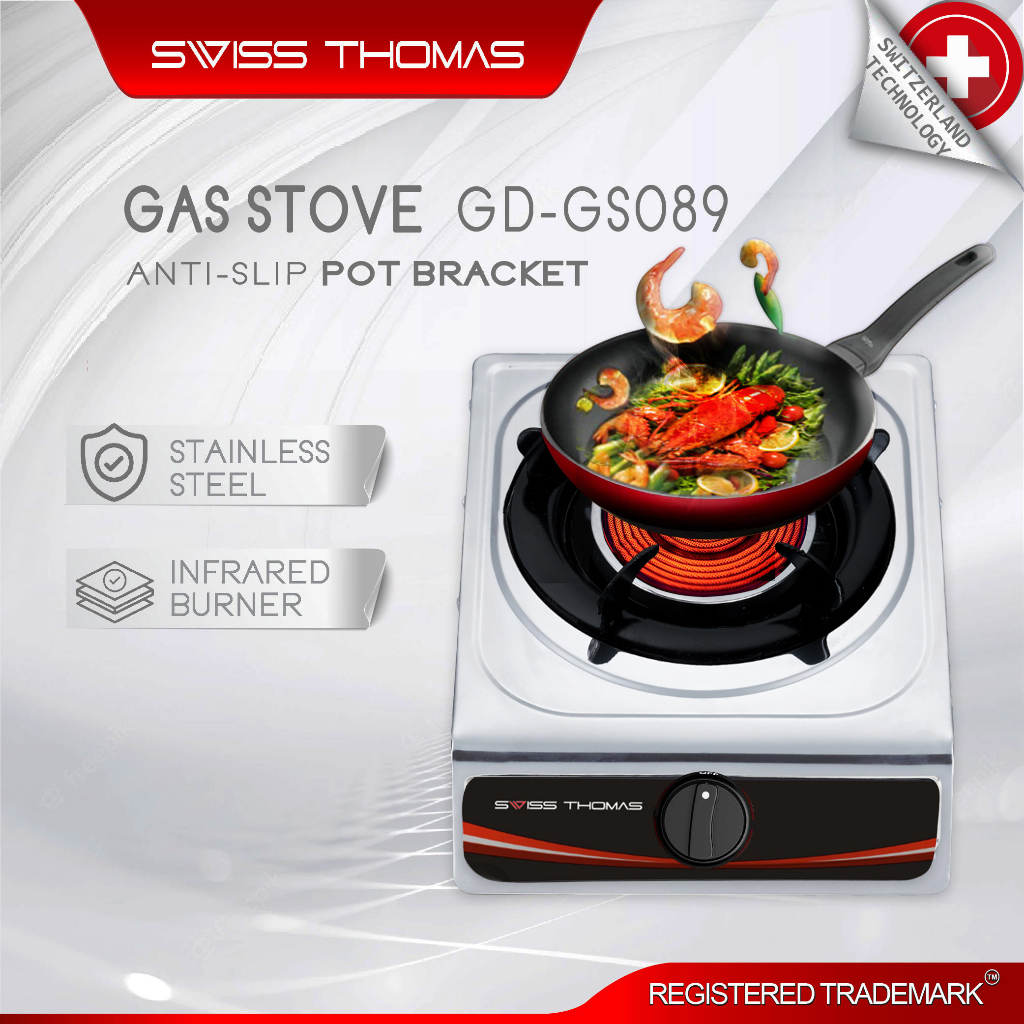 Swiss Thomas Single Infrared Burner Gas Stove Stainless Steel Home ...