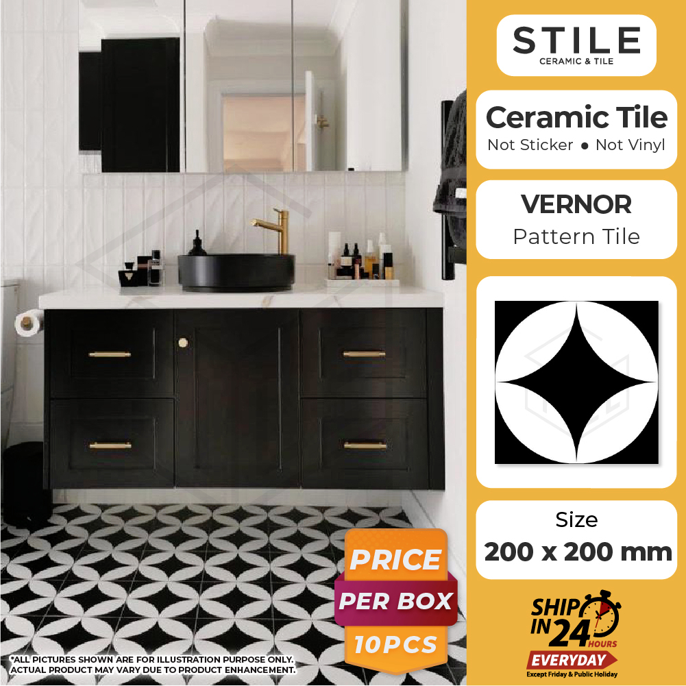 [REAL TILE]10PCS VERNOR PATTERN TILES/MOZEK/CERAMIC TILES/MOZEK DAPUR ...