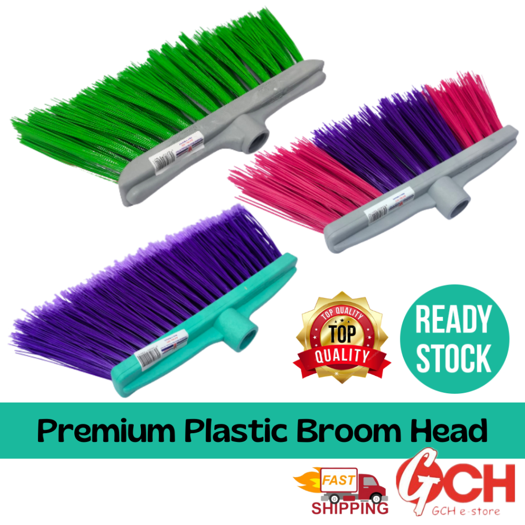 💥Plastic Broom Hard Broom Soft Broom (Broom Head) / Cleaning Broom ...
