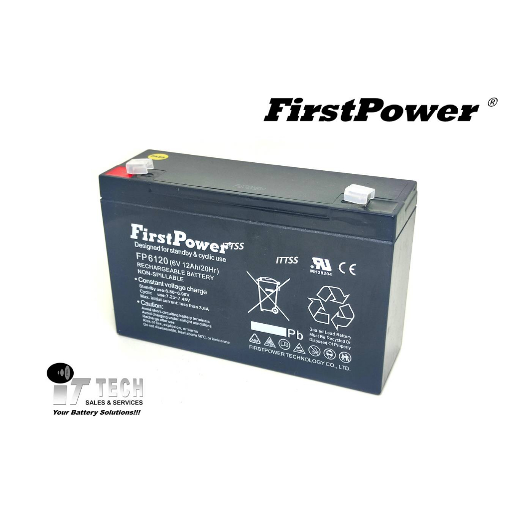 PREMIUM FIRSTPOWER GP BIGPOWER6V 12AH SLA BATTERY Sealed Lead Acid ...
