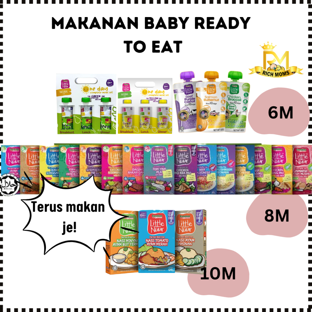 Little Nuur Makanan Baby Ready To Eat Bubur Baby Food Instant Porridge ...