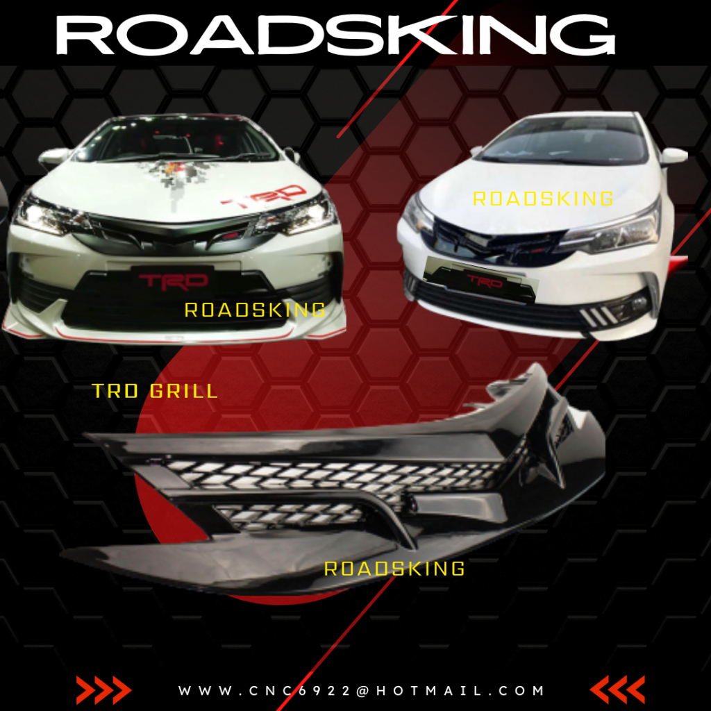 TOYOTA ALTIS 2017~2019 TRD FRONT GRILL GRILLE GLOSSY BLACK COLOUR ABS ...