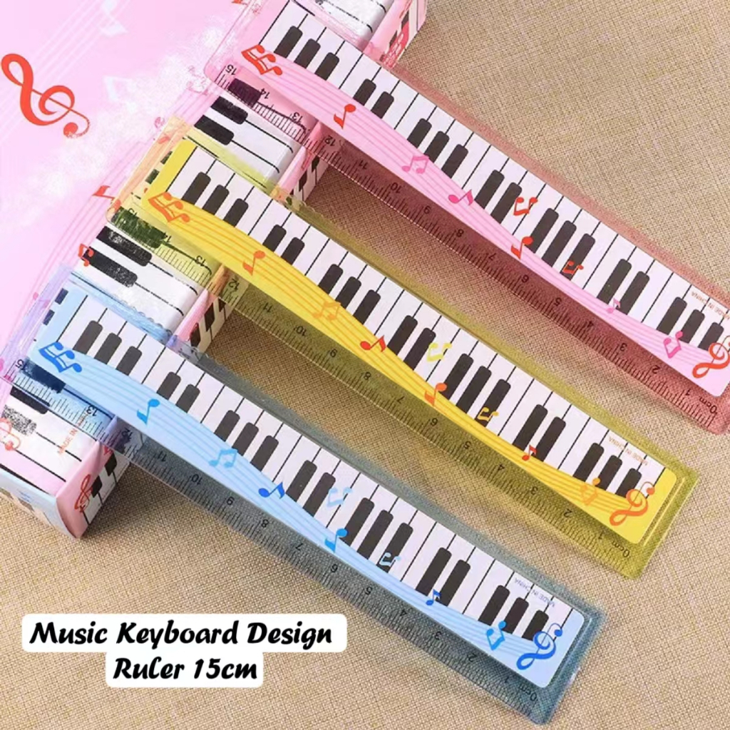 Music Keyboard Ruler 15cm/30cm Pembaris Pelajar Birthday Goodies ...