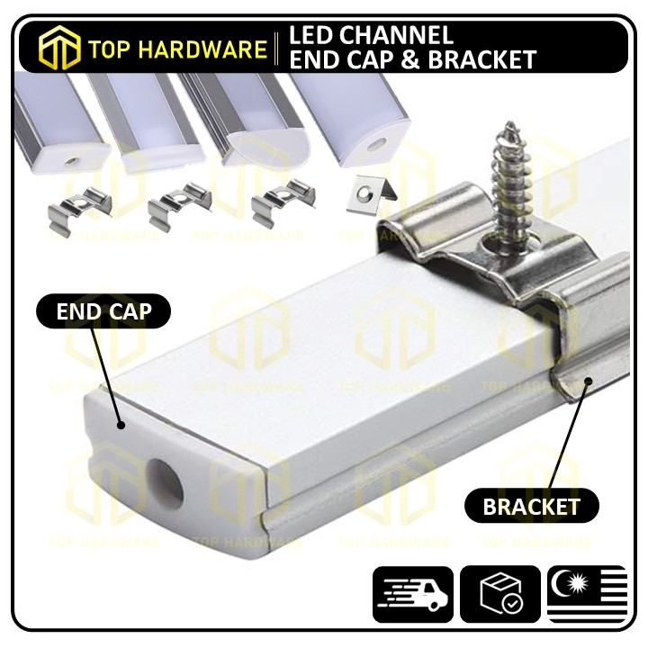 End Cap & Clip Bracket LED Channel Clip LED Aluminium Casing Profile ...