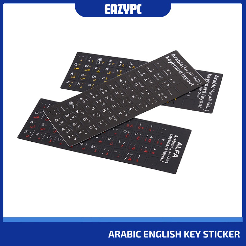 Arabic English Keyboard Sticker Letter Waterproof Sticker Keyboard Jawi ...