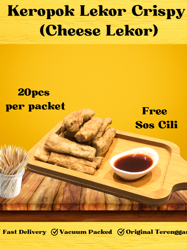 Keropok Lekor Terengganu Keropok Lekor Crispy Cheese Lekor (Free Sos ...