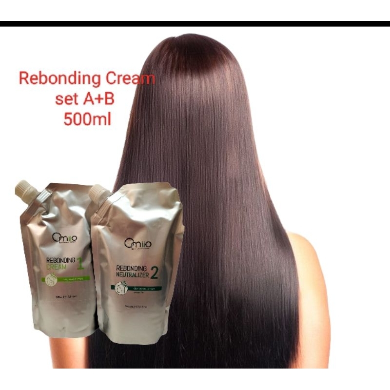 Omiio Rebonding Cream Set A+B / UBAT LURUS REBONDING /Lurus rambut(500g ...