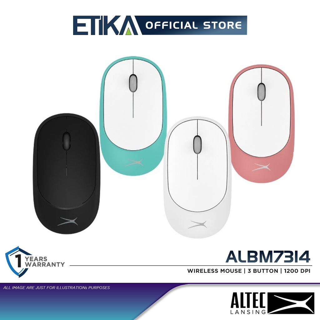 Altec Lansing ALBM7314 | 1200 DPI Wireless Mouse | Portable Mouse for ...
