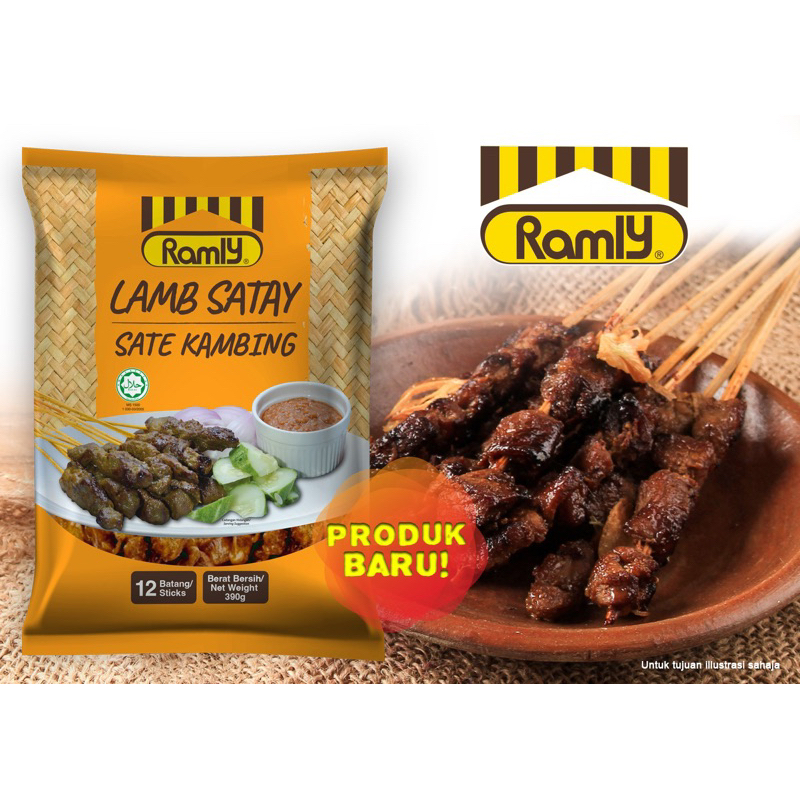 RAMLY SATAY 12pcs AYAM , DAGING , KAMBING BESERTA KUAH KACANG | Shopee ...