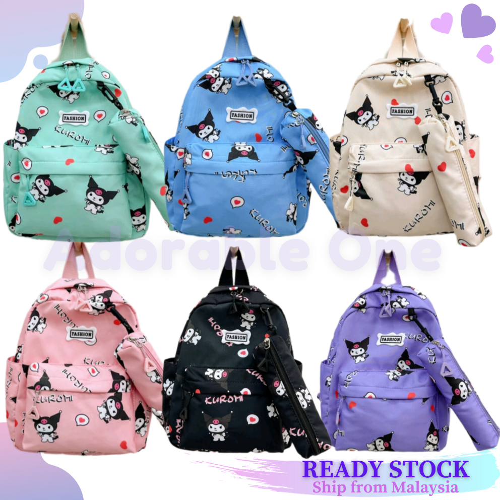 30cm Kids Kindergarten Kuromi Children Boy Girl School Bag BackPack Beg ...