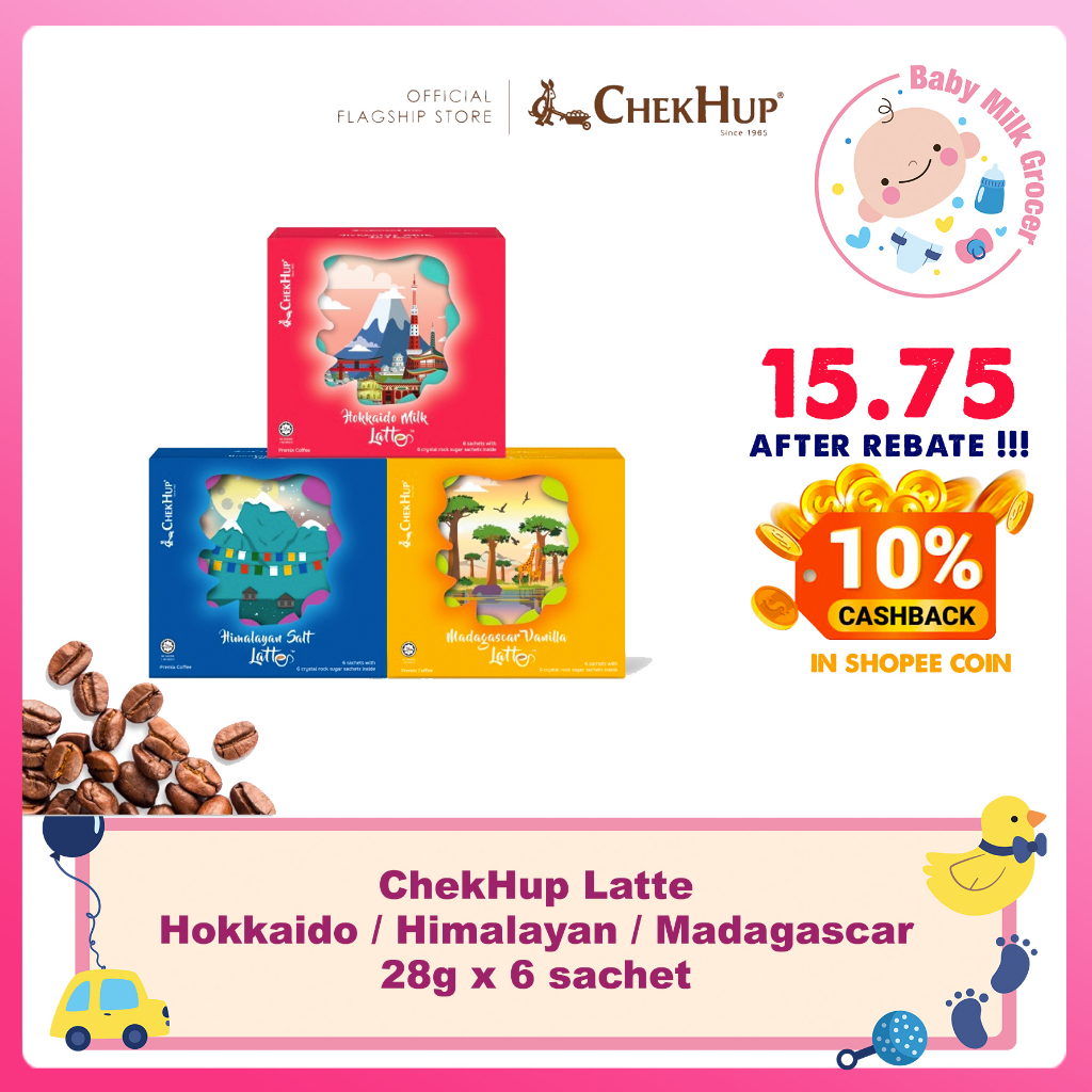 Chek Hup Flavoured Gourmet Latte (28g x 6s) Hokkaido Milk / Himalayan ...