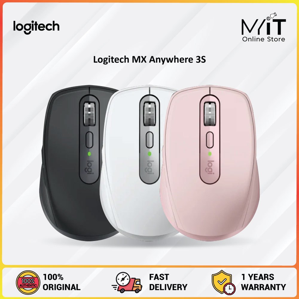 Logitech MX Anywhere 3S Compact Wireless Mouse, Fast Scrolling, 8K DPI ...