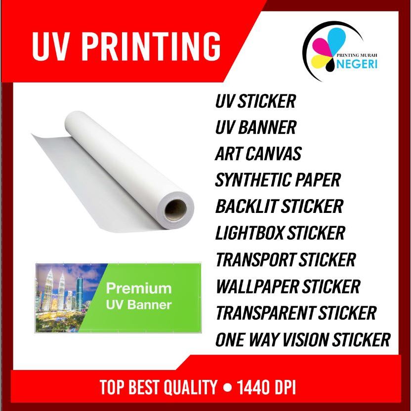 UV PRINT STICKER /UV Banner / Backlit Sticker / White Sticker ...
