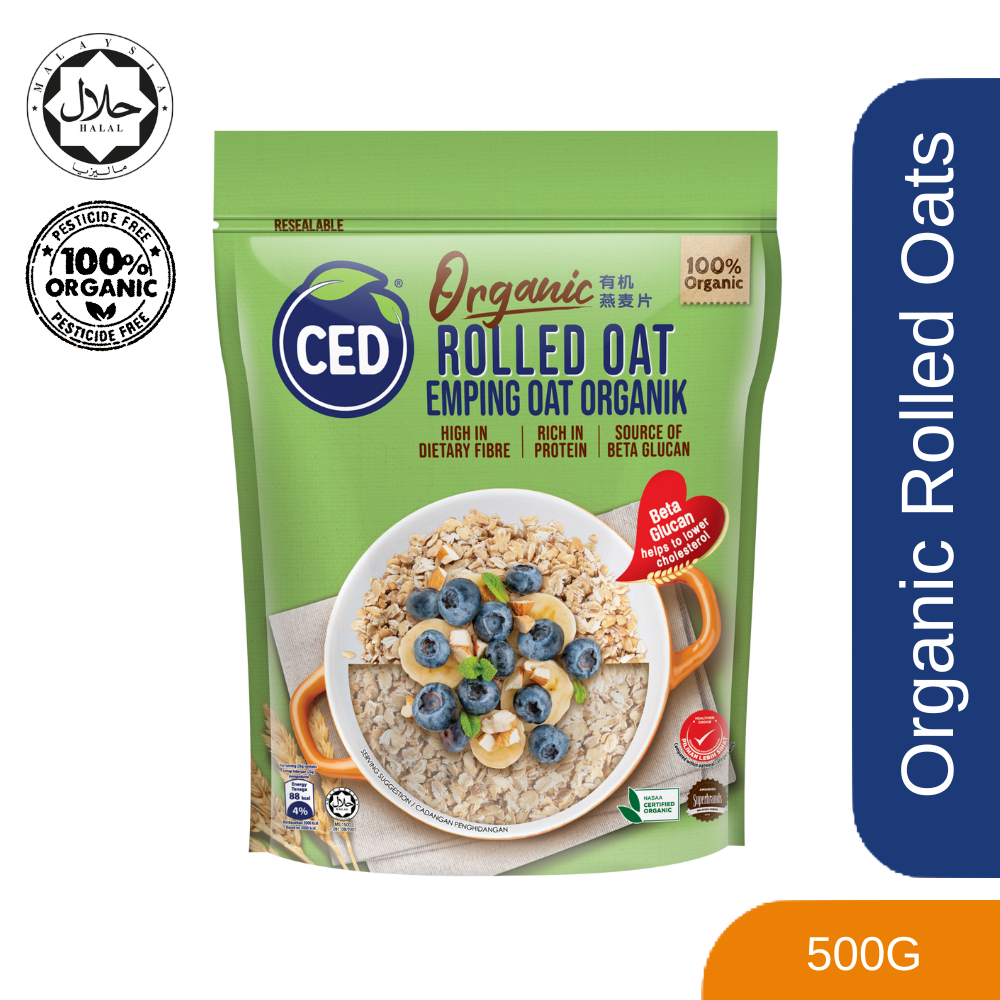 CED Organic Rolled Oats 450G | Shopee Malaysia