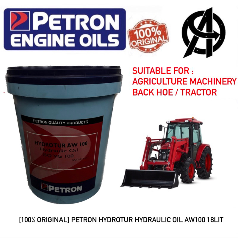 [100% ORIGINAL] PETRON HYDROTUR HYDRAULIC OIL AW100 18LIT *CASTROL ...
