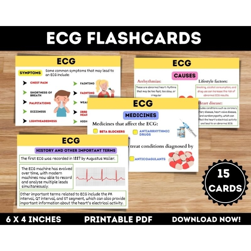 ECG Flash Card (15 Cards) | Shopee Malaysia