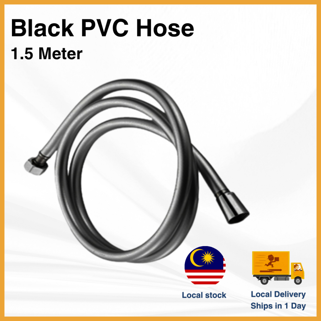 1.5m Black High Pressure PVC Flexible Hose For Hand Shower Bidet ...